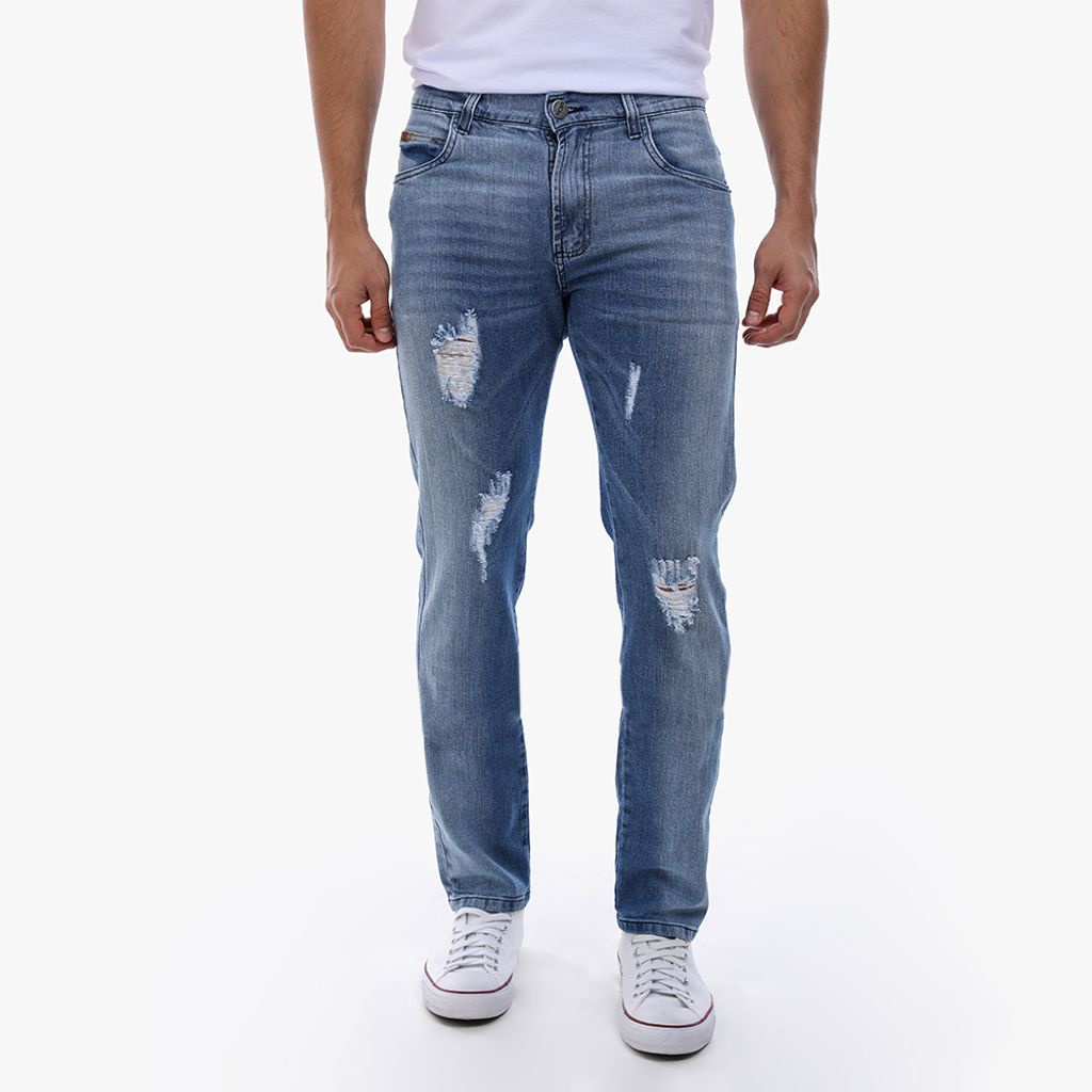 Calca Jeans Lavagem Clara | Shopee Brasil