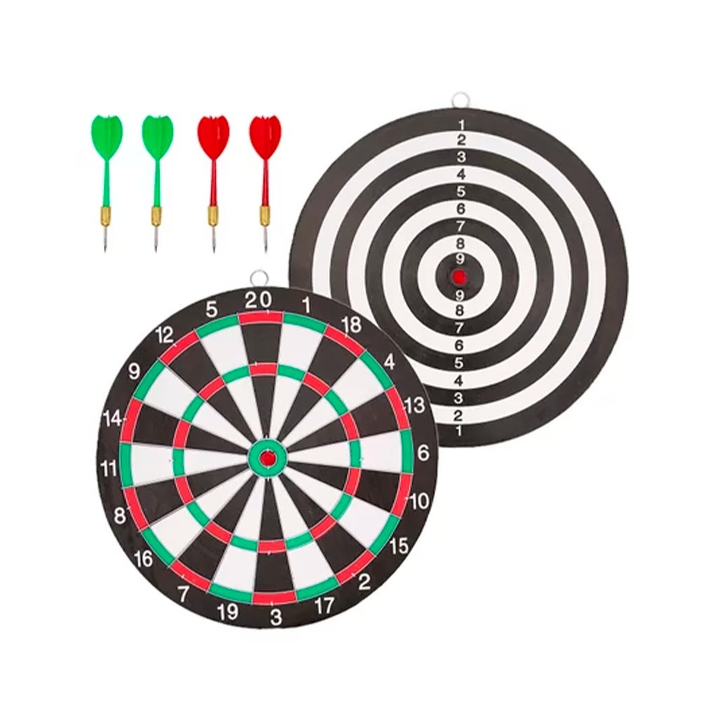 Jogo De Dardos Dupla Face Alvo Duplo 4 Dardos Grande Shopee Brasil