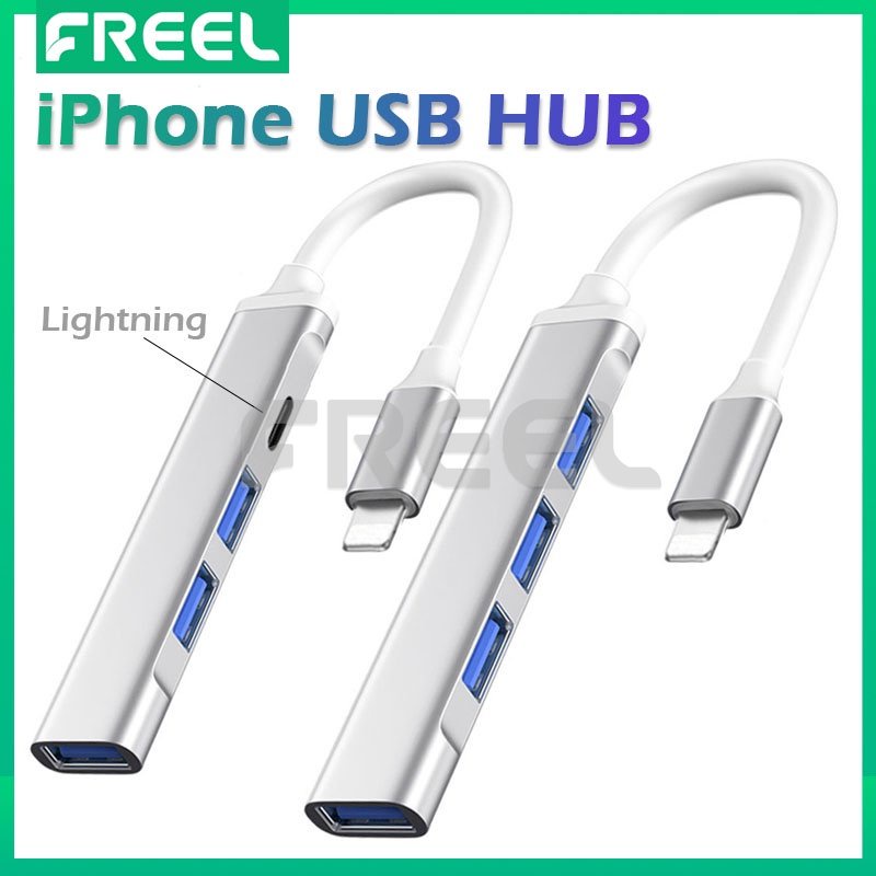 Relâmpago Para USB Hub OTG 4 Em 1 Com Porta 3.0 E De Carregamento Rápido iPhone/iPad Compatível ...