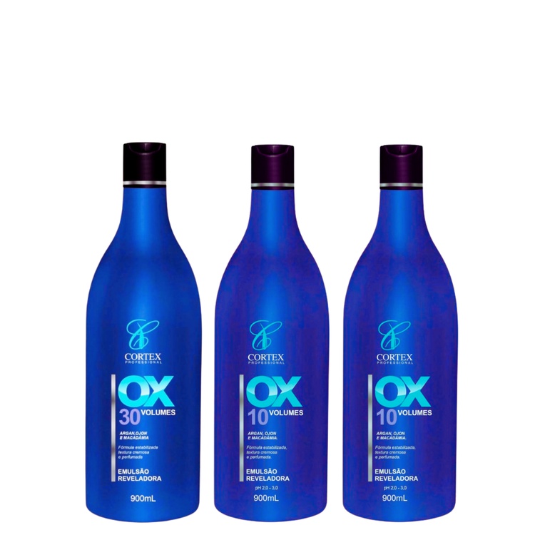 Kit ox de 10 e 30 Volumes Cortex Profissional 900ml | Shopee Brasil