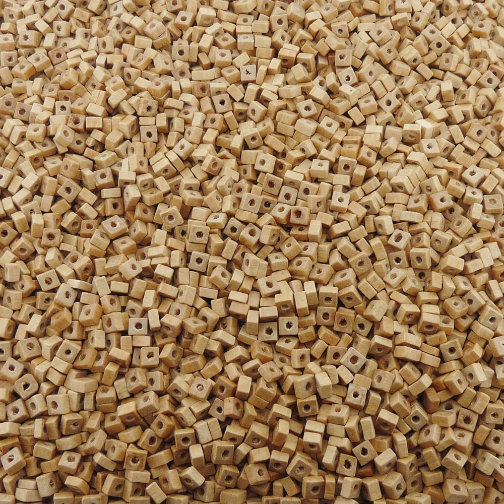 Miçanga De Madeira (entrmad302) - 4mm - 100g - Aprox. 5600 Peças ...
