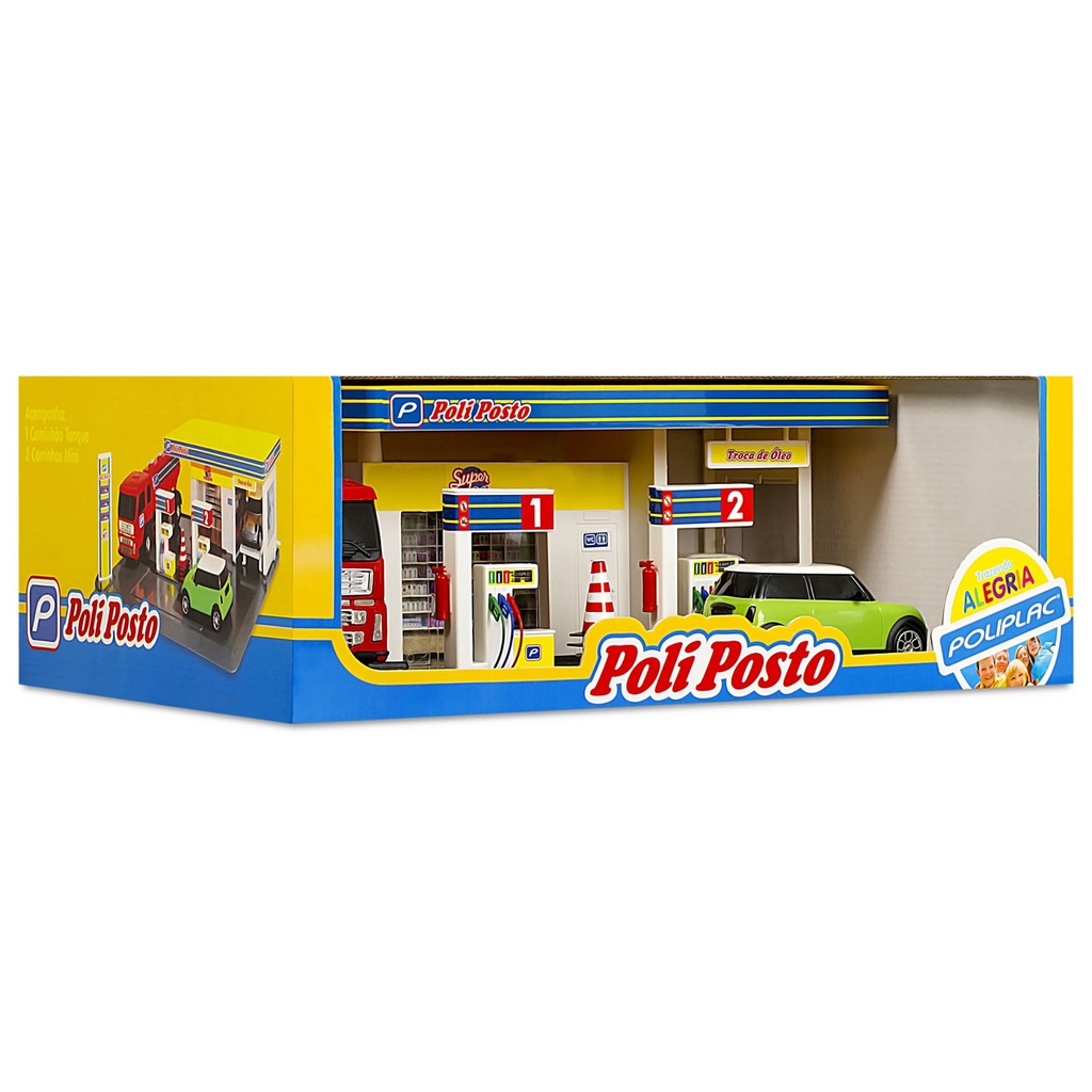 Posto De Gasolina Infantil Poliposto Poliplac | Shopee Brasil