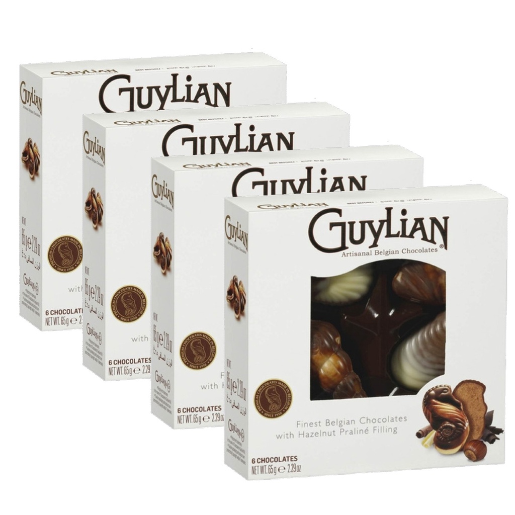 Chocolate Belga GUYLIAN Sea Shells Original 65g (4 caixas) | Shopee Brasil