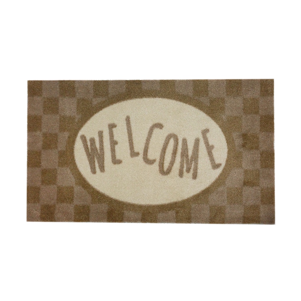 Capacho Welcome Chess Bege 0,40 x 0,70 - Moriah Tapetes | Shopee Brasil