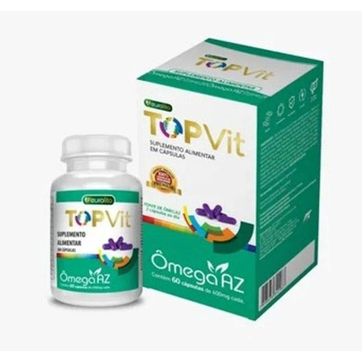 Suplemento Alimentar TopVit Ômega AZ 600mg Eurofito | Shopee Brasil
