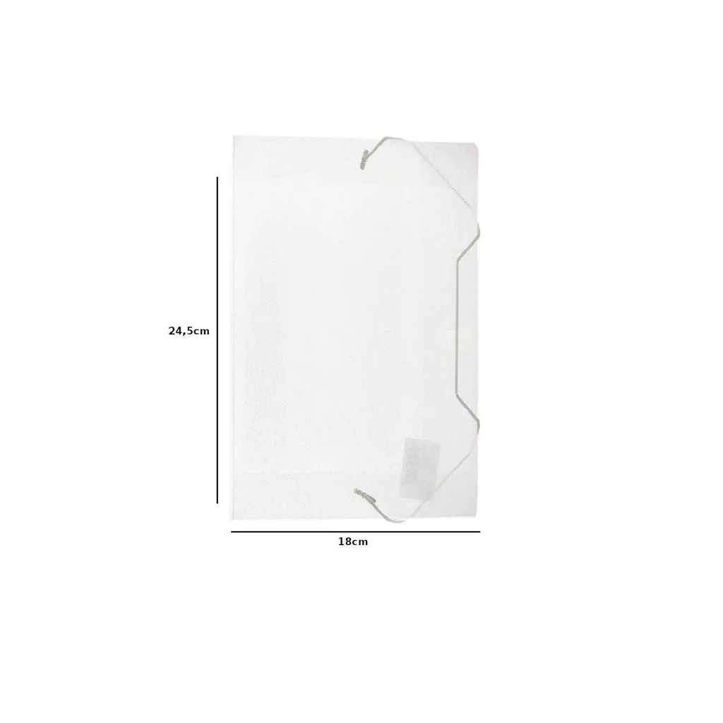 10 Mini Pasta Aba Meio Oficio Transparente A5 C/elástico Acp | Shopee ...