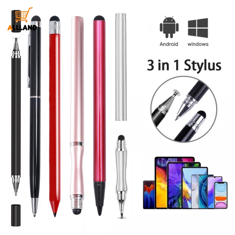 Caneta Universal 3 Em 1 Stylus Para Telefone Inteligente Capacitiva De ...