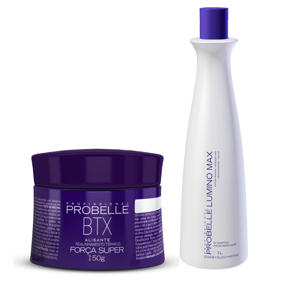 Shampoo Lumino Max 1L e Mini Btx Mega 150g Probelle | Shopee Brasil