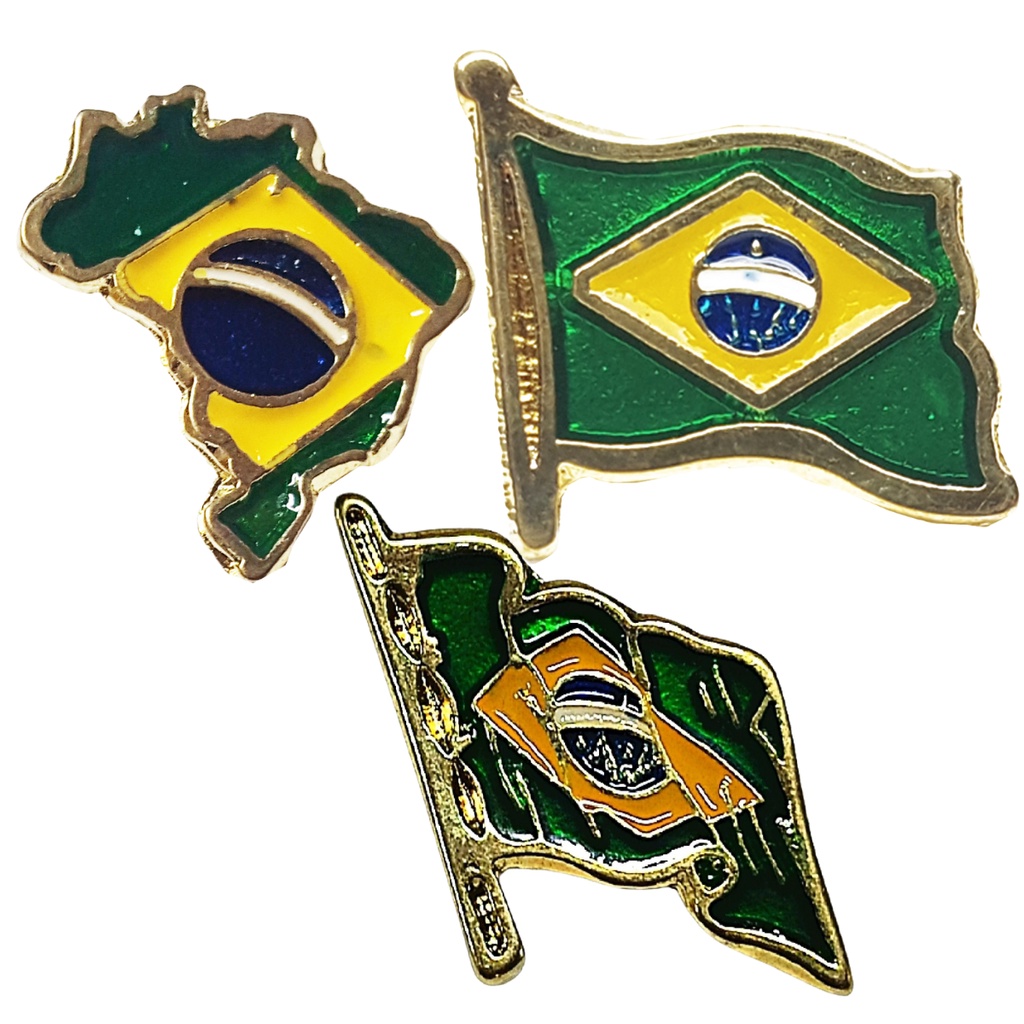 Pin Botton Broche Brasil Bandeira Patria Metal Avulso BRASIL | Shopee ...