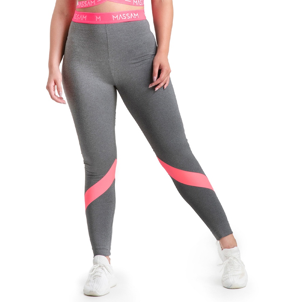 Legging Feminina Let Mescla Neon Massam Fitness | Shopee Brasil