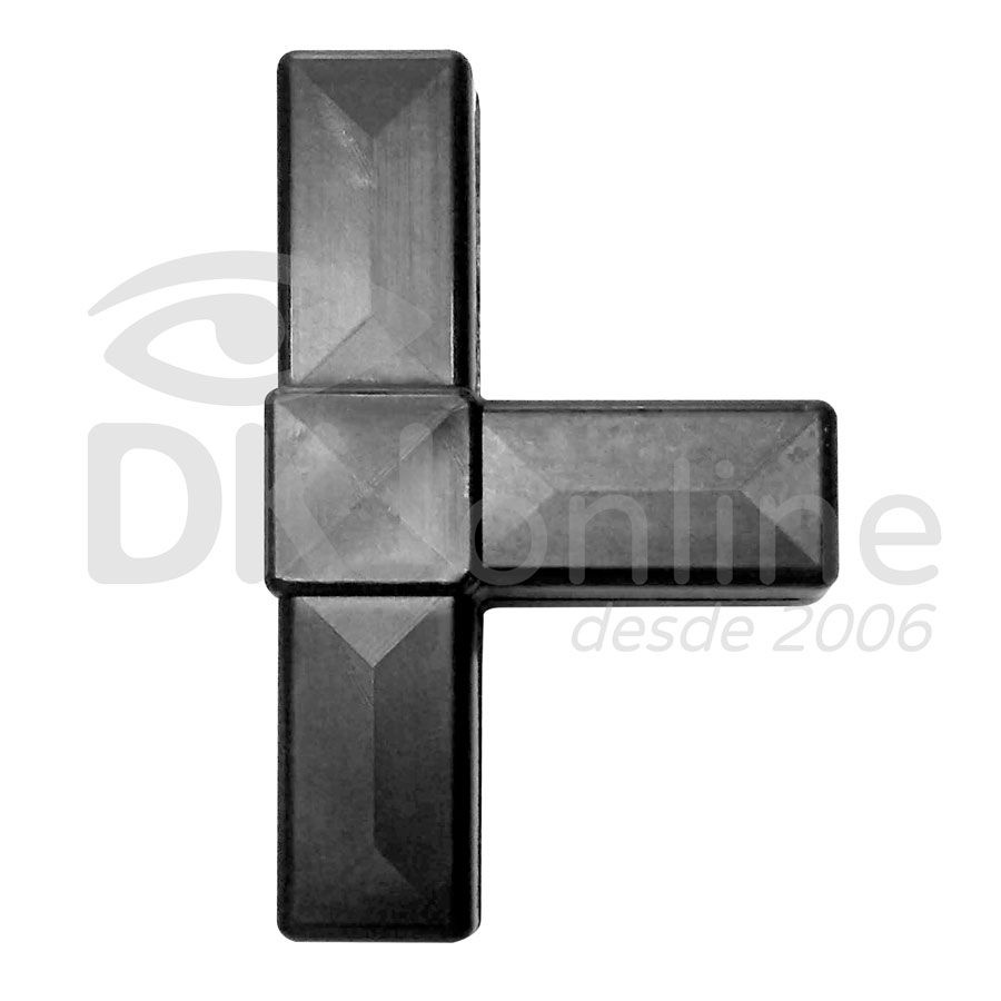 Conector T preto para estruturas de placas e cavaletes Pct com 10 unds ...
