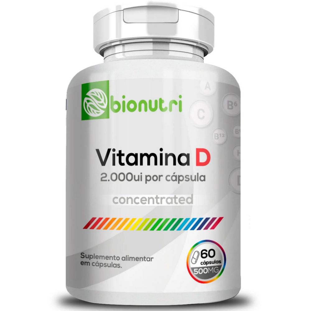 Vitamina D 2.000 UI - (60 Capsulas) - Bionutri | Shopee Brasil