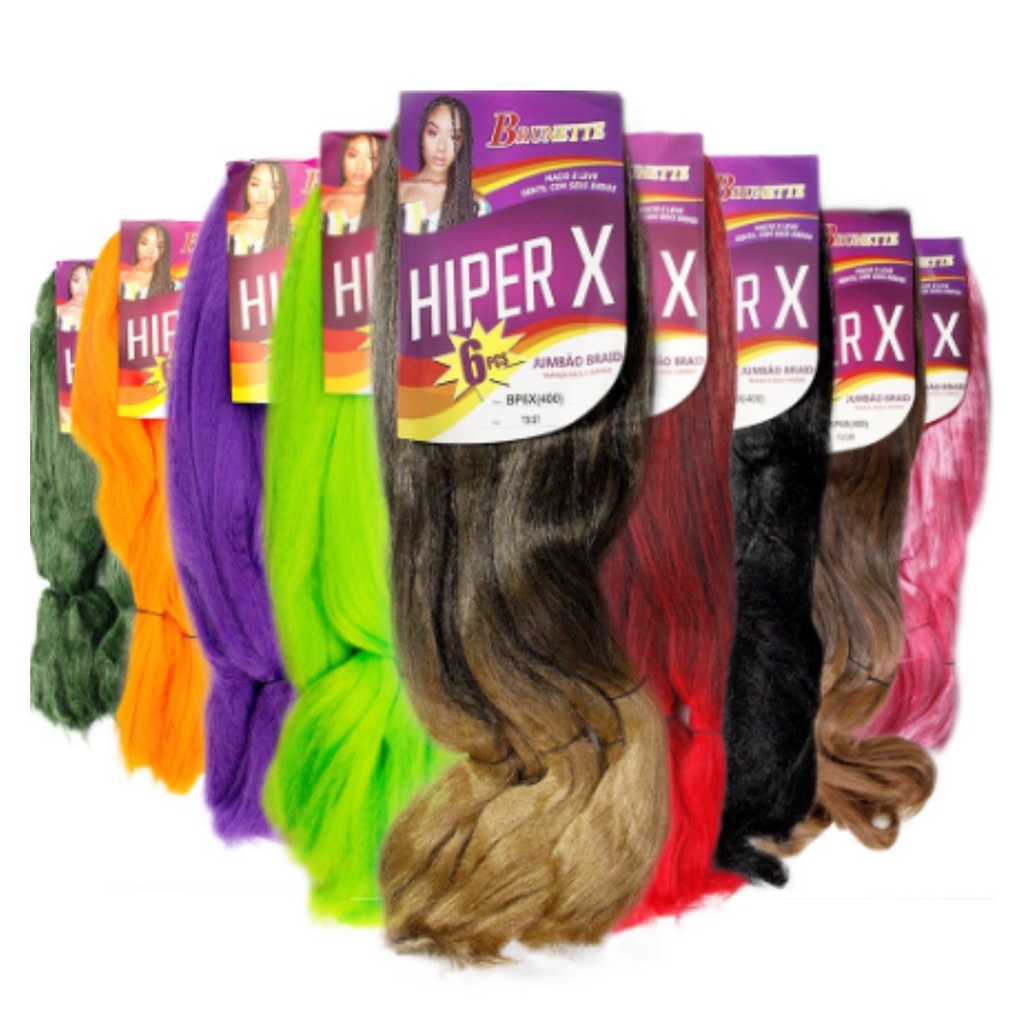 Kit 20Und Cabelo Jumbo Hiper X- Todas as Cores | Shopee Brasil