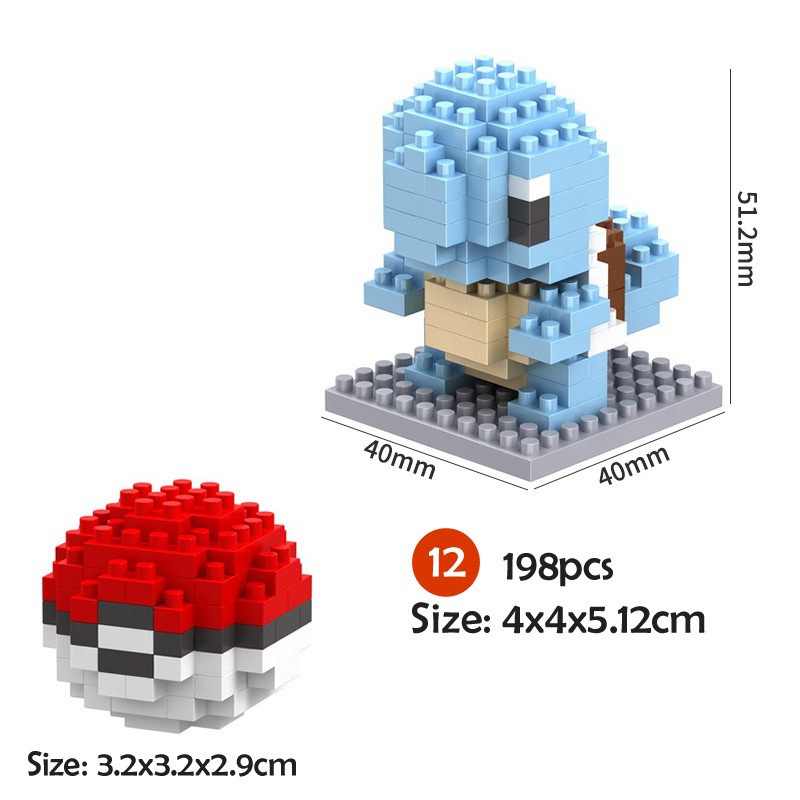 20 Tipos/Lego Pokemon/Mini Blocos De Construção | Shopee Brasil