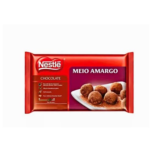 Chocolate em Barra Nestle Meio Amargo 1kg | Shopee Brasil