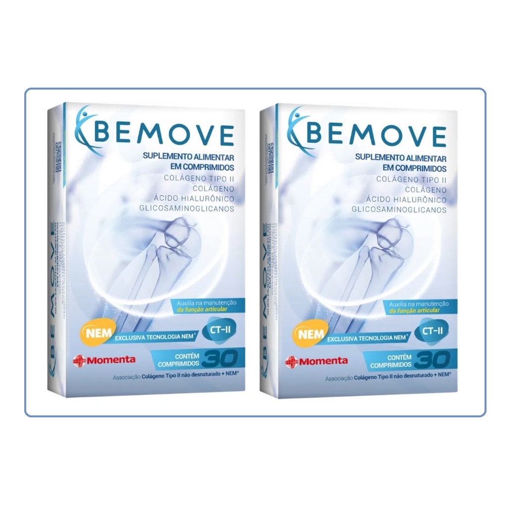 Kit 2 Bemove Colágeno Tipo2 Ácido Hialurônico – Momenta | Shopee Brasil