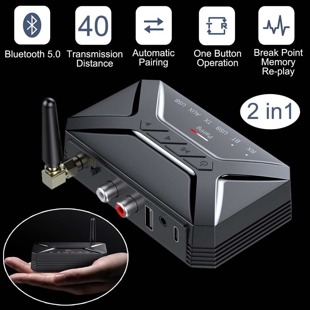 TR22 Receptor Transmissor De Áudio Bluetooth Para TV PC Fones De Ouvido ...
