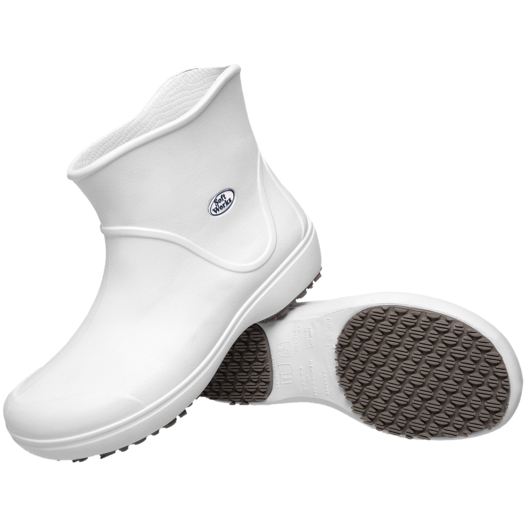Bota Cano Curto Antiderrapante Soft Works Branca BB85 CA 37390 | Shopee ...