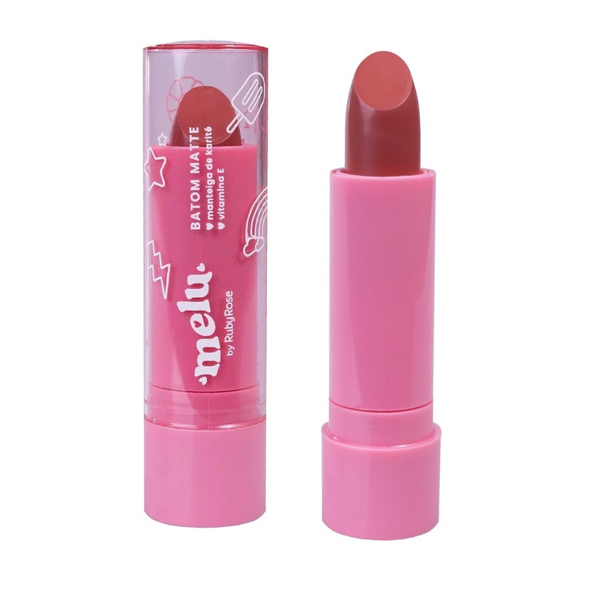 Batom Bala Labial Matte Blush Melu By Ruby Rose | Shopee Brasil