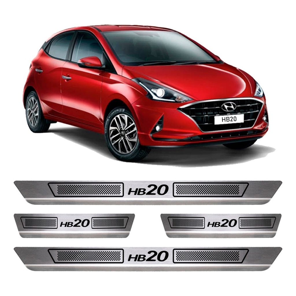 Soleira De Porta Aço Inox Escovado Hyundai Hb20 Hatch Sl052 | Shopee Brasil