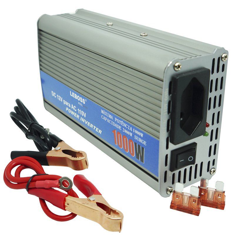 Inversor Conversor 12V para 110V Potência 1000W Veicular Transformador Tensão Leboss LB-521 ...