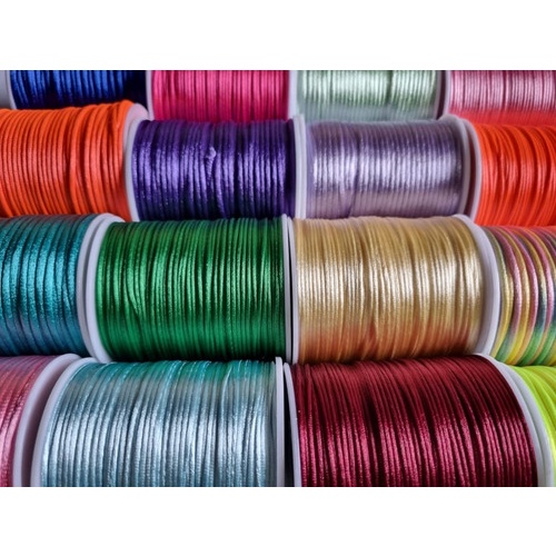 Linha De Cetim Rabo De Rato 1mm Kit 5 Rolos 100m Cada | Shopee Brasil