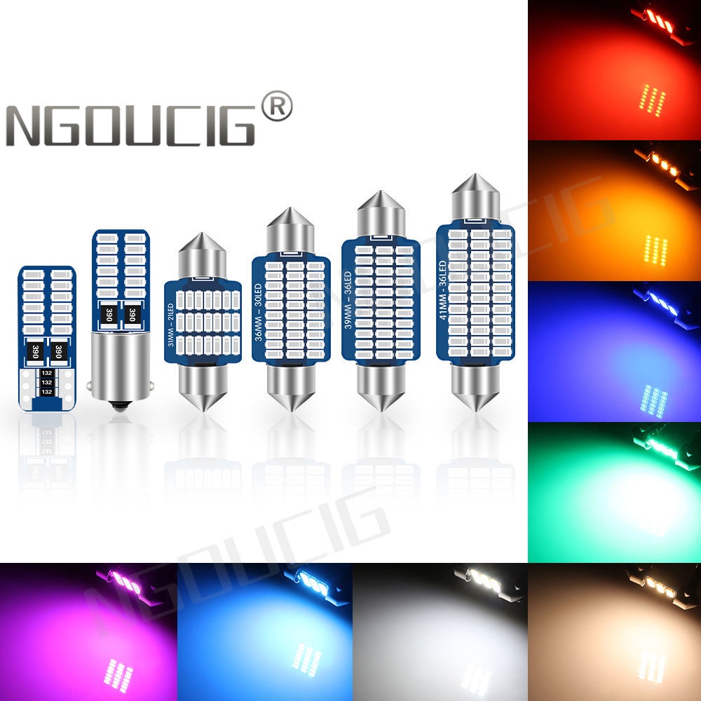 NGOUCIG Super Bright Car Interior Light T10 Led Festoon 28mm 31mm 36mm ...