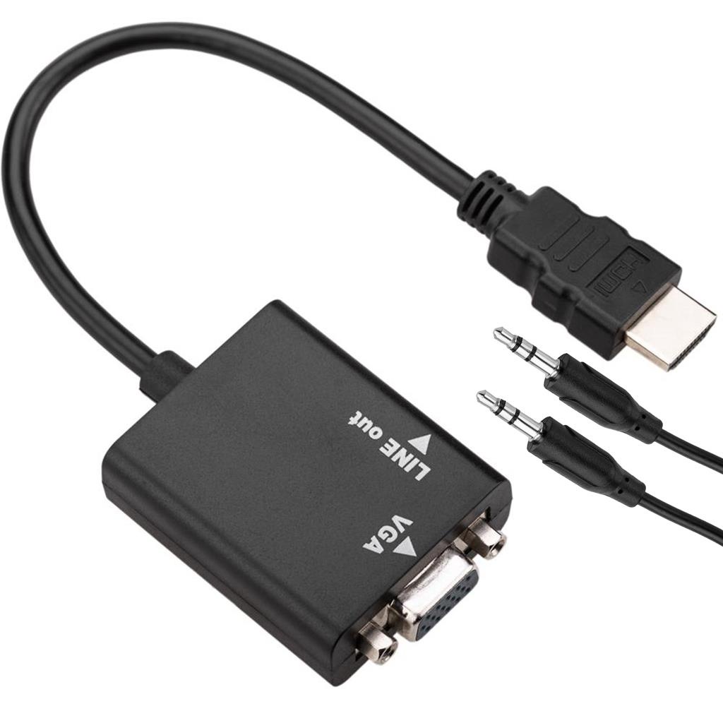Cabo Adaptador Conversor Hdmi Para Vga Com Saida P2 De Audio | Shopee ...