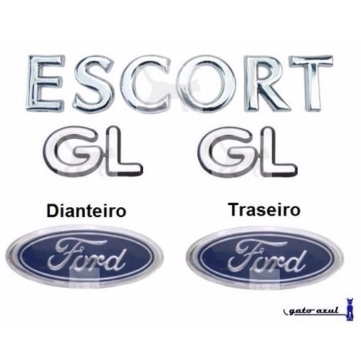 Kit Emblemas Escort Gl - Zetec 1997 À 2003 - Modelo Original | Shopee ...
