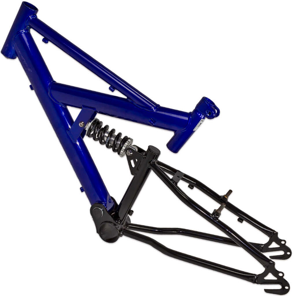 Quadro Bicicleta Aro 20 Canguru Full Com Amortecedor Central Aco Azul ...