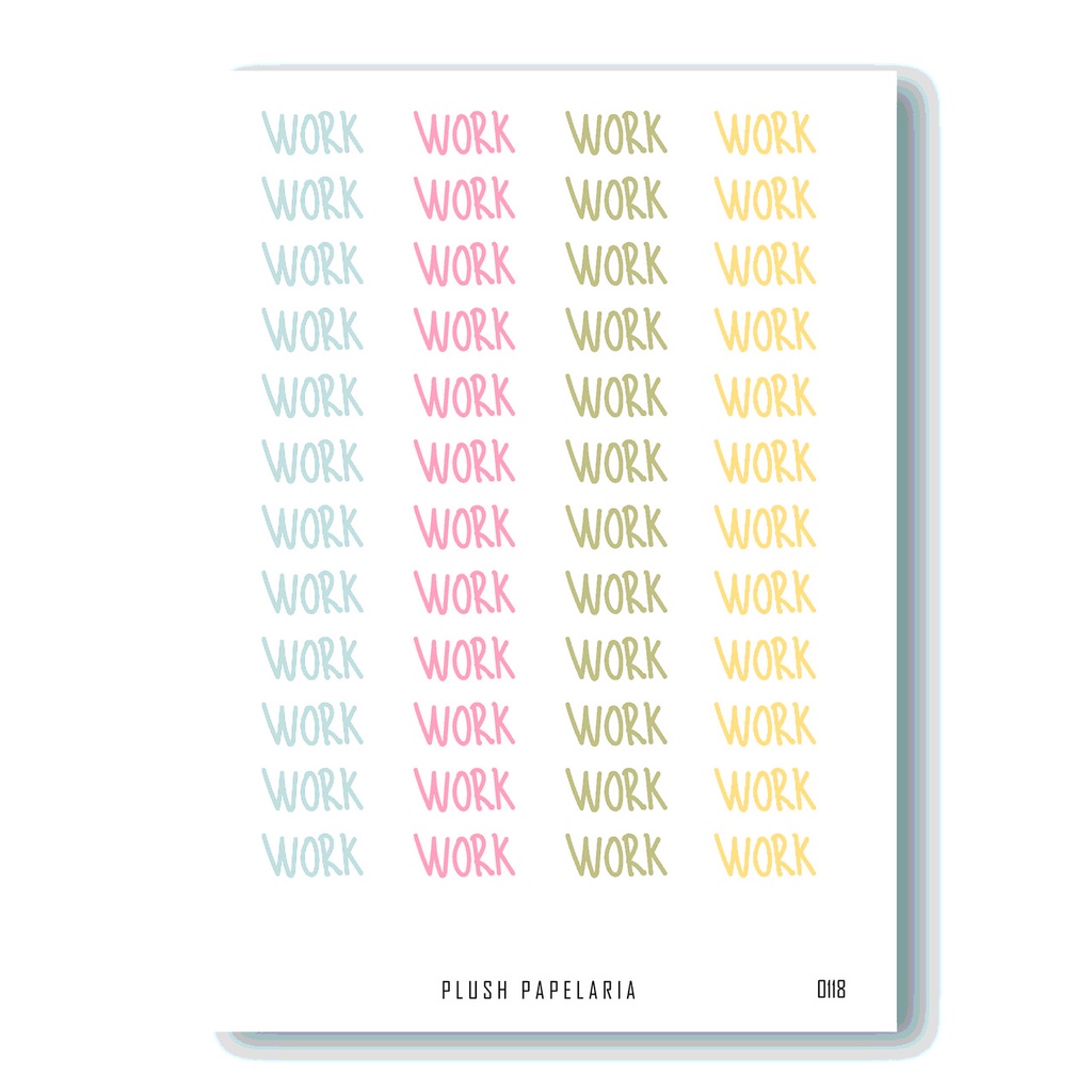 Cartela de Adesivos Work | Shopee Brasil