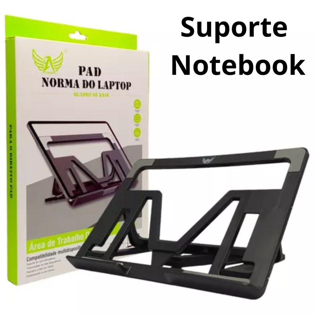 Suporte Para Notebook Laptop Multi-Posições Preto Dobrável Apoio De ...
