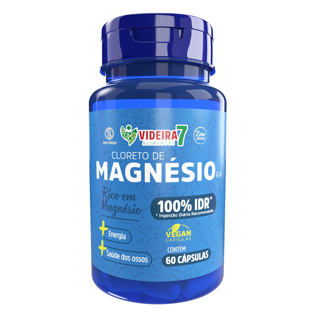 Cloreto de Magnésio PA 500mg - 60 CÁPSULAS - Corre Que Ta Baratinho