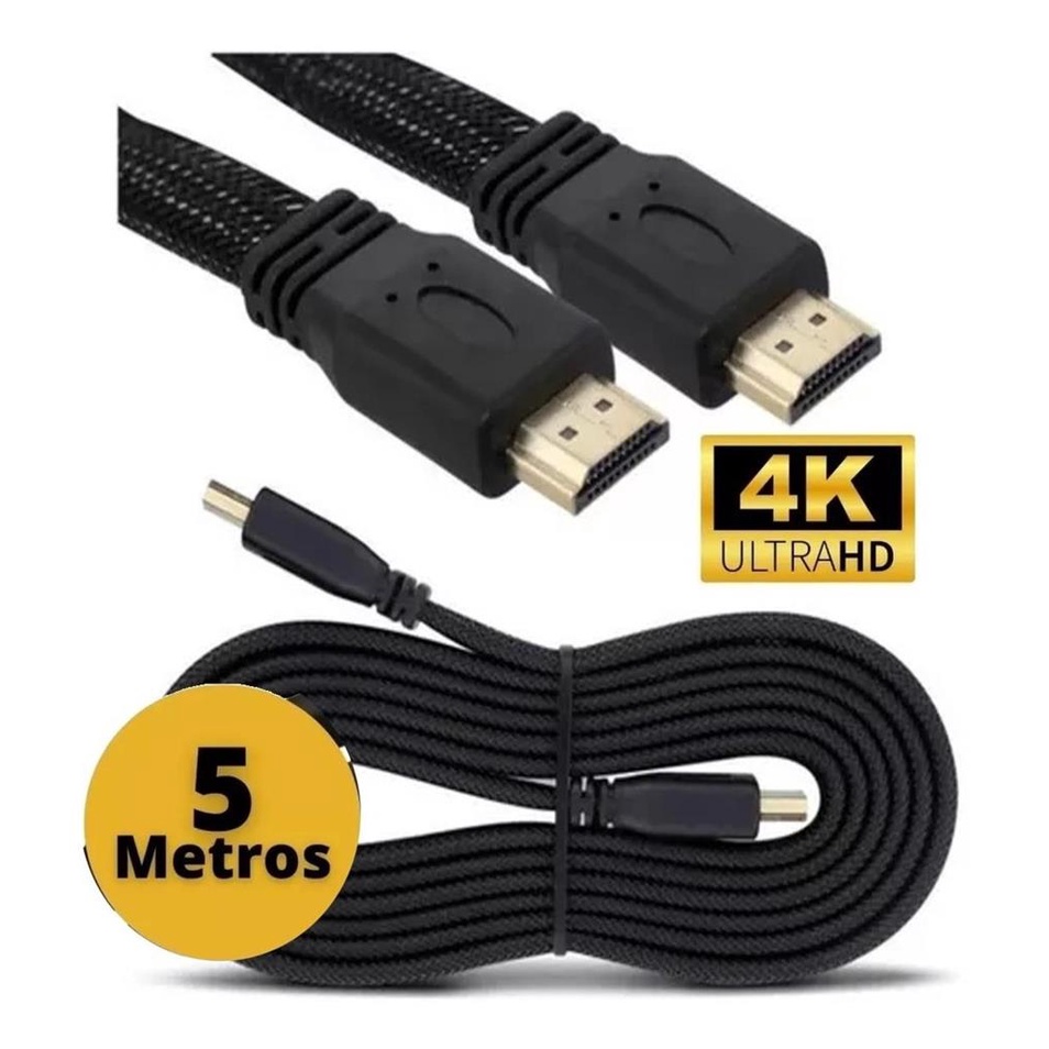 Cabo Hdmi de 5 metros Tv Ps3 Ps4 Xbox Alta Resolucao Hd | Shopee Brasil