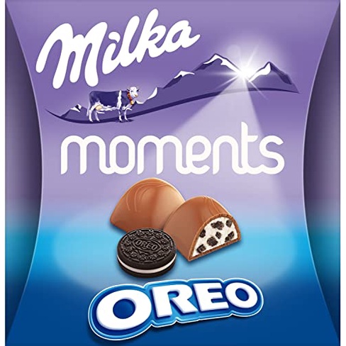 BOMBONS MILKA MOMENTS - CHOCOLATE SABOR OREO 97G | Shopee Brasil