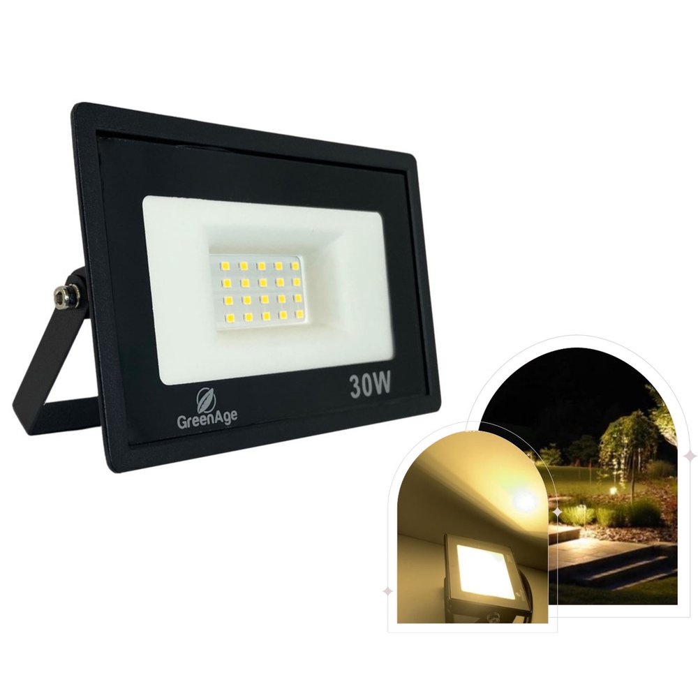 Refletor Led Smd 30w Branco Quente Ip66 Bivolt | Shopee Brasil