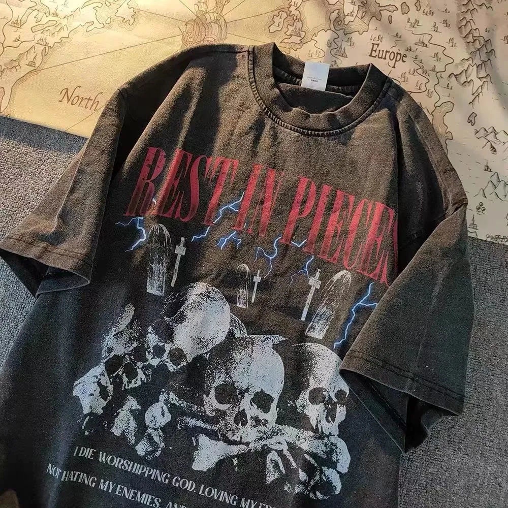 Camiseta Summer Punk Style Tee Tops Retro High Street Roupas De Casal ...