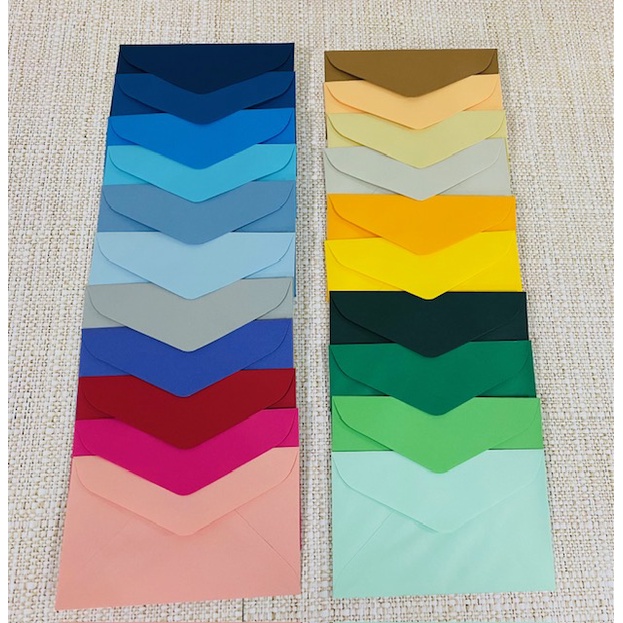 Envelope Colorido Pequeno 72x120mm (25 unidades) | Shopee Brasil