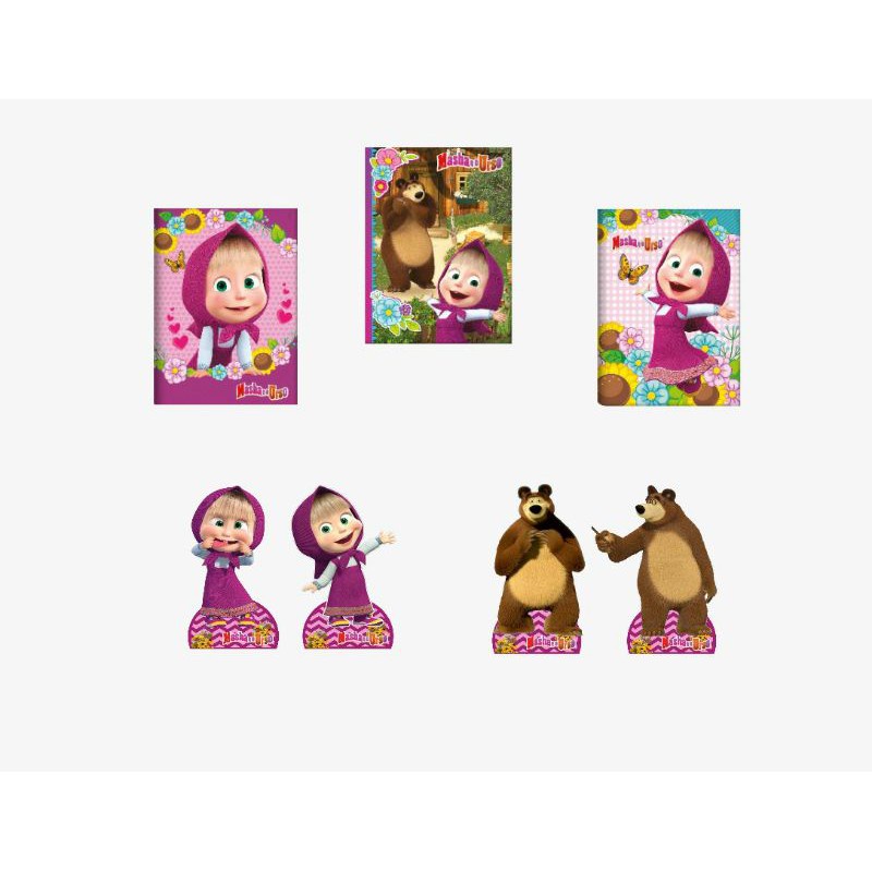Masha e urso kit display de festa 3 quadros e 4 display de mesa | Shopee Brasil
