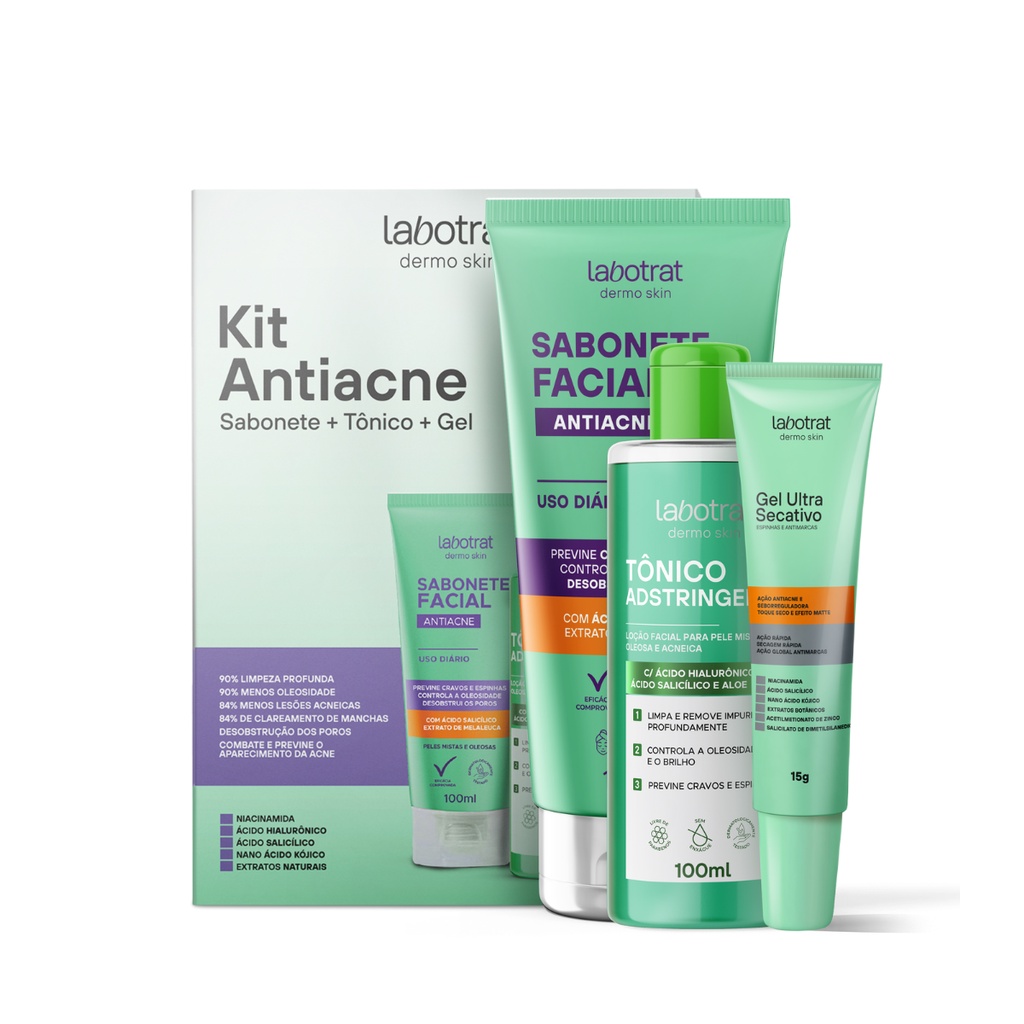 Kit Facial Antiacne Labotrat - 3 itens | Shopee Brasil