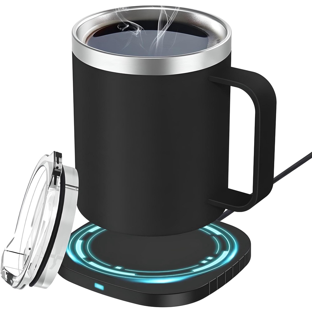 Caneca Térmica Carregador Indução Preta 300ml - Zugg | Shopee Brasil