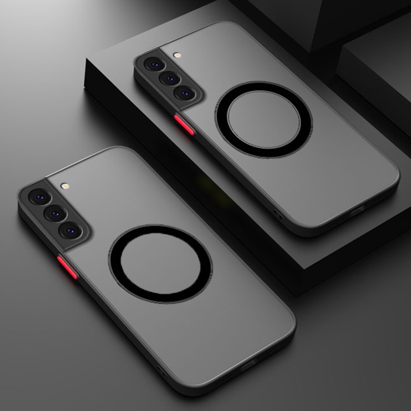 Matte Para Capa Oficial Fosca Para Magsafe Samsung S21 S23 S22 Ultra Plus Armadura De Carregador ...