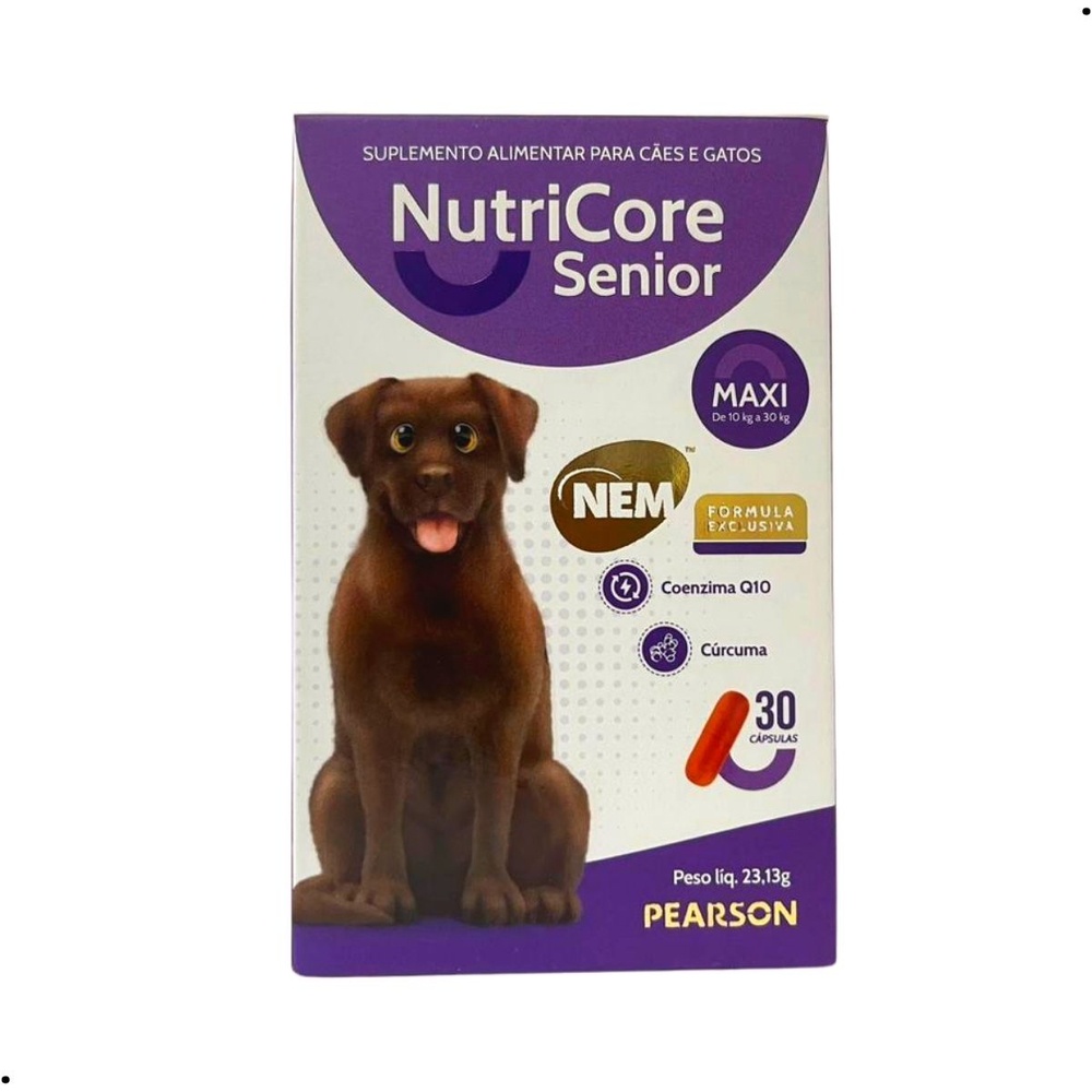 NutriCore Senior Maxi Cães de 10kg a 30kg 30 Cápsulas | Shopee Brasil