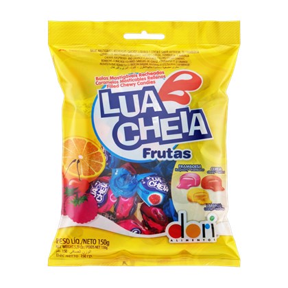 Bala lua cheia frutas Dori 150g | Shopee Brasil
