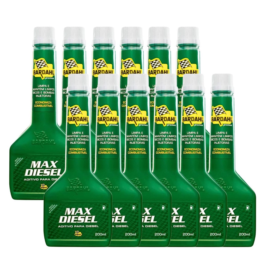 Kit Com 12 Unidades Aditivo Diesel Bardahl Max Diesel 200ml | Shopee Brasil