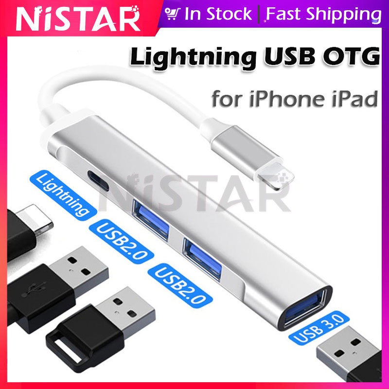 4 Em 1 iPhone USB OTG Hub , Relâmpago Para 3.0 Com Porta De ...