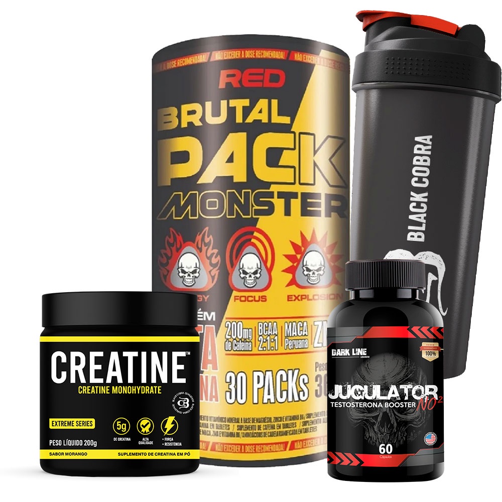 Kit Animal Brutal Pack Monster Creatina Pre-cursor + Coque | Shopee Brasil