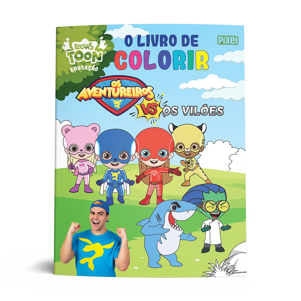 Livro de Colorir Os Aventureiros Vs Os Vilões - Luccas Neto - Capa Cartão | Shopee Brasil