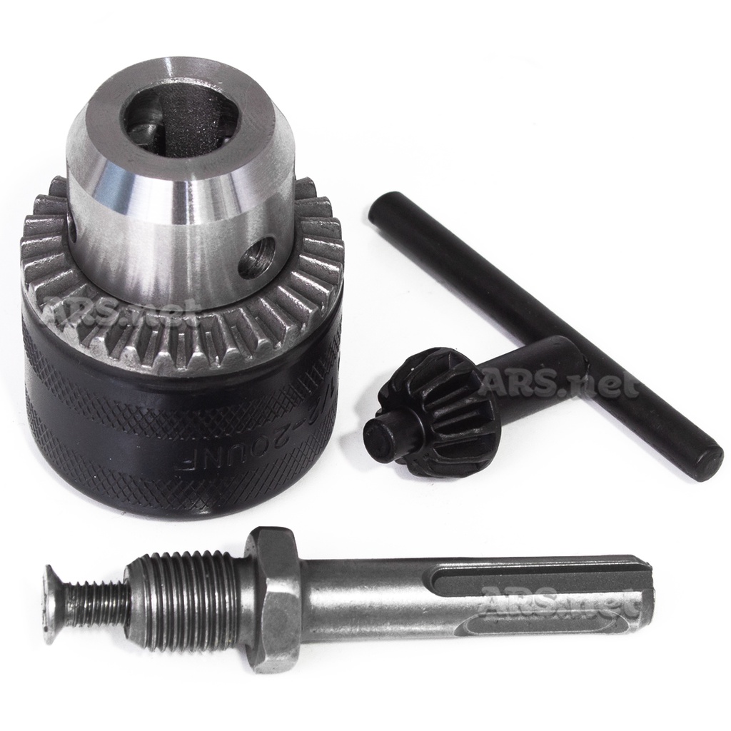 Mandril Rosca 13mm Com adaptador Sds Plus Com Chave 1/2 Adaptador ...
