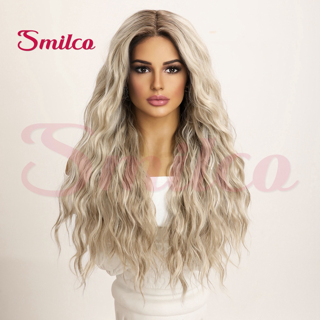Peruca De Moda Européia Americana Renda Premium Cabelo Cinza Cacheado ...